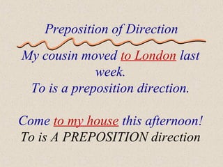 Power Point Presentation About Preposition | PPT