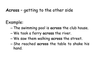 Preposition of direction | PPT