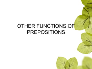 Preposition of movement | PPT