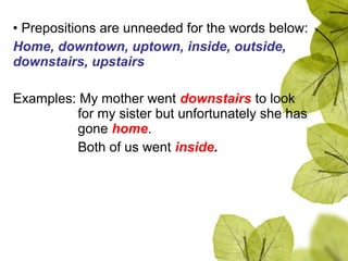 Preposition of movement | PPT