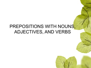 Preposition of movement | PPT