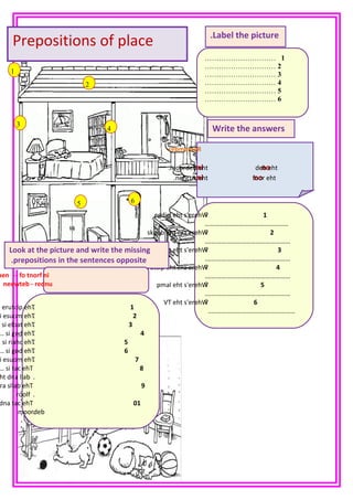 Prepositions Of Place Opposite