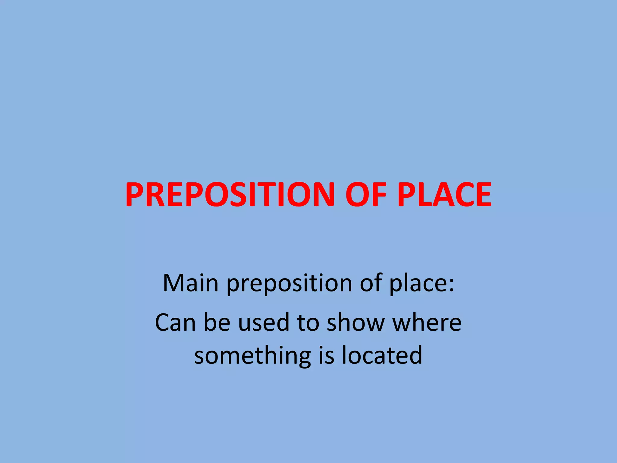 preposizioni di luogo e indicazioni stradali english | PPTX