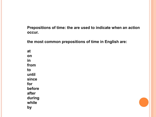 Preposition of time and place | PPT
