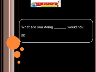 Preposition of time and place | PPTX