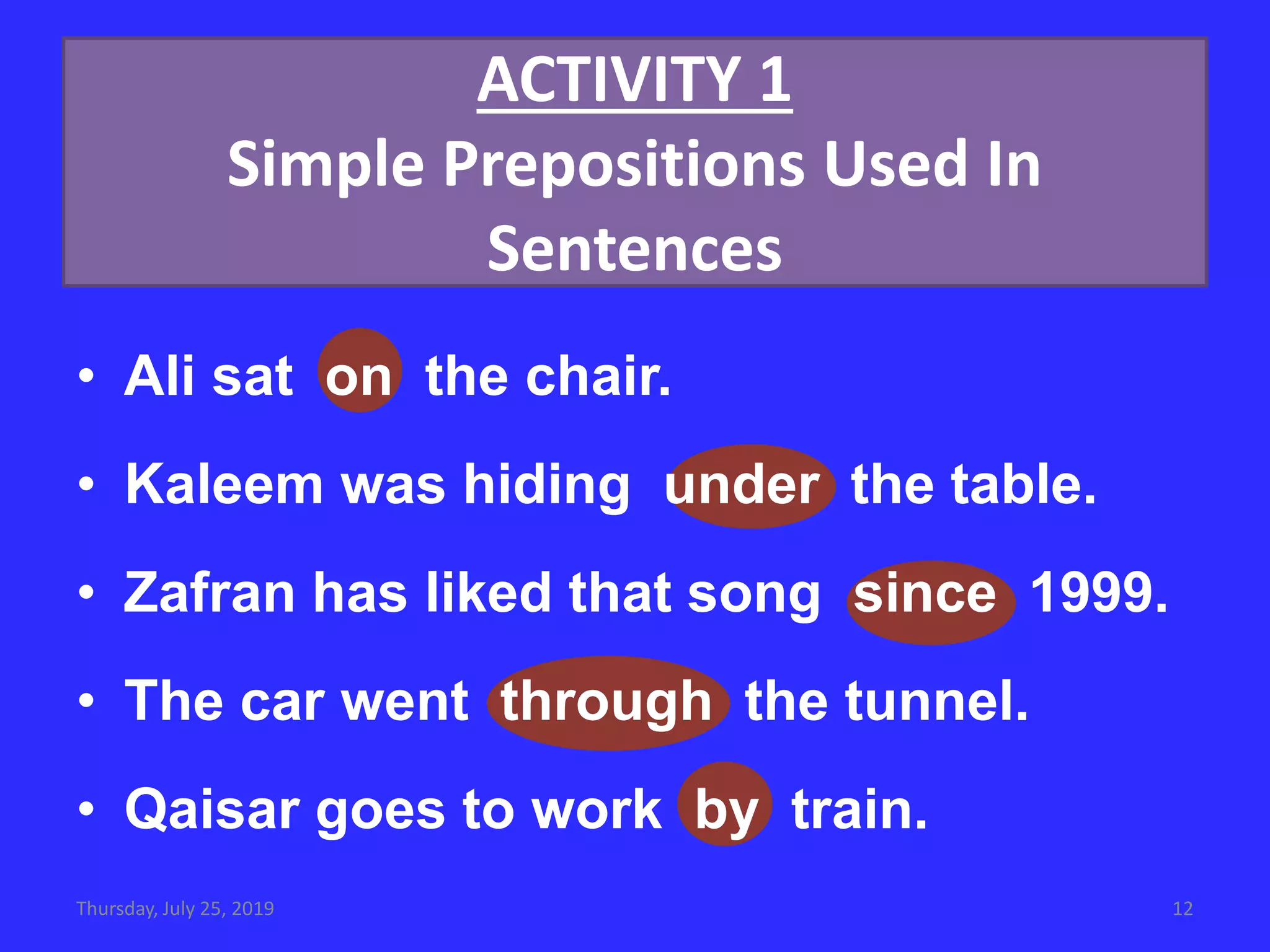 Preposition Kinds pl1 arshad | PPT