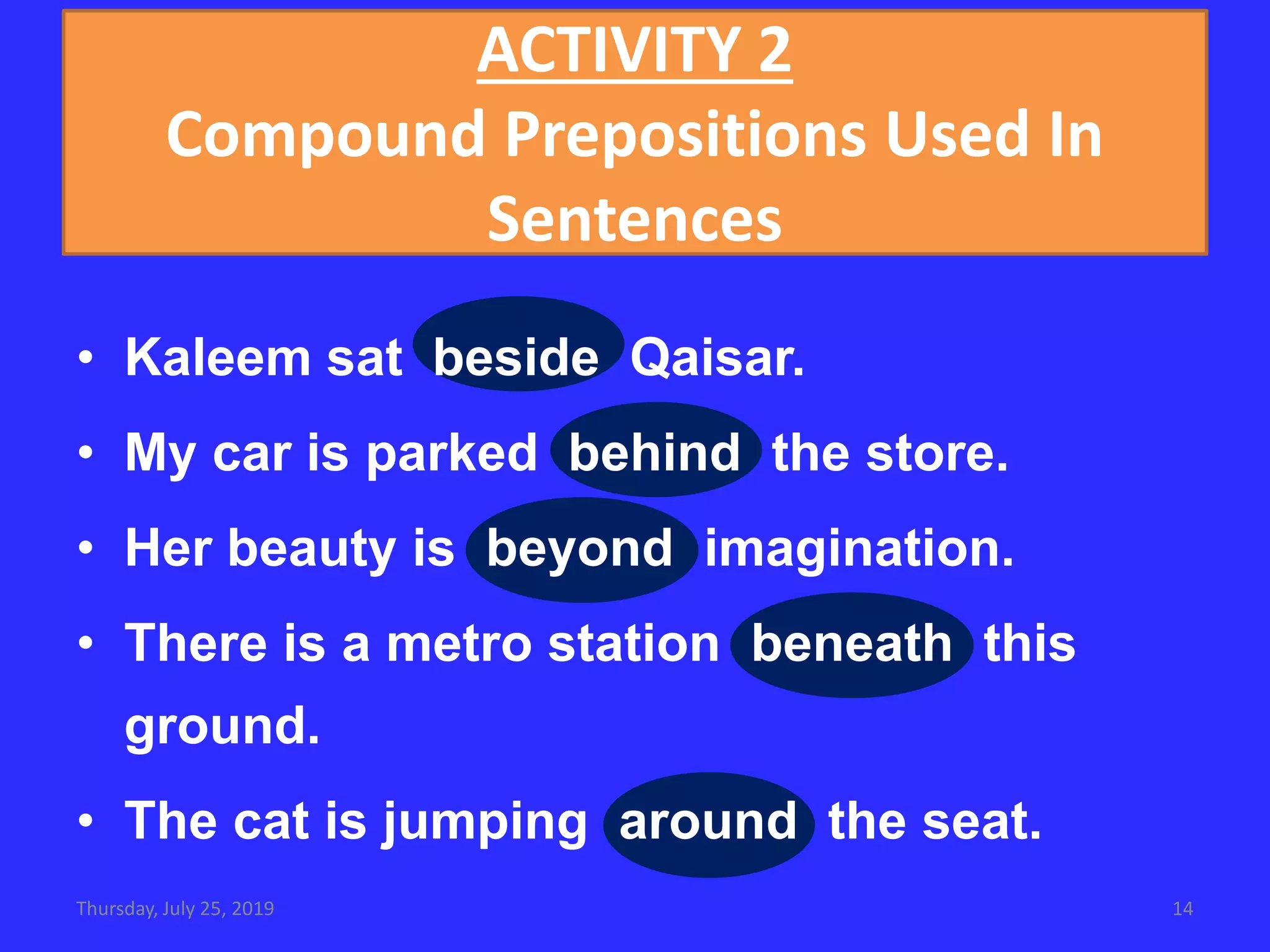 Preposition Kinds pl1 arshad | PPT