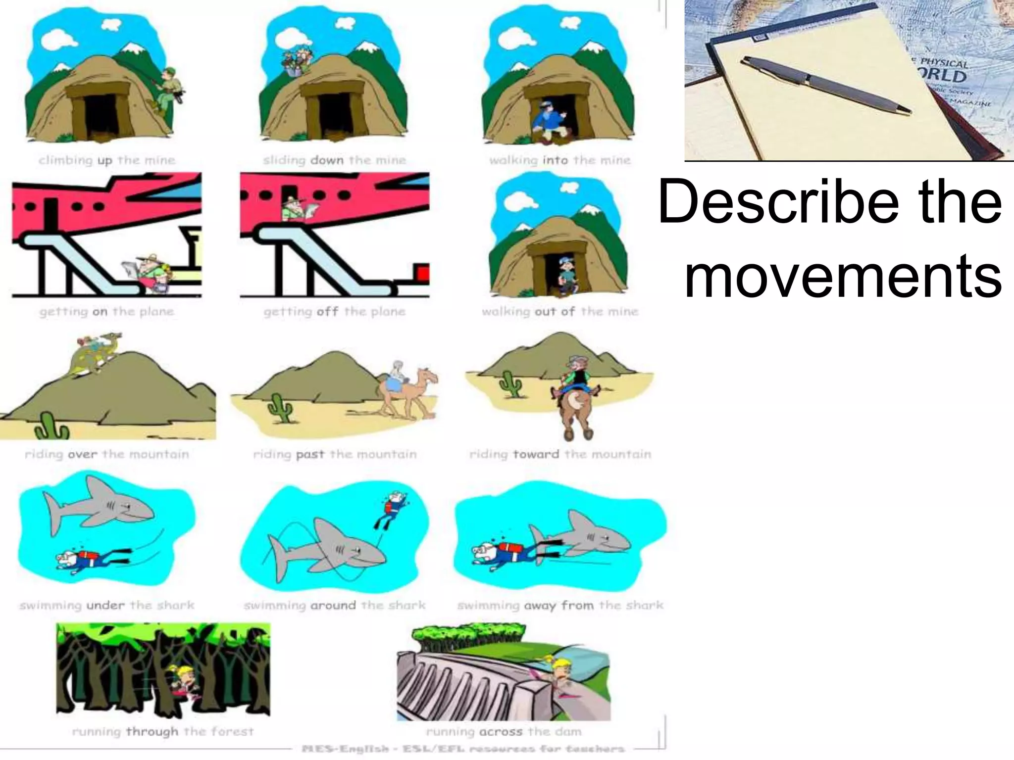 Preposition place;telling positions and directions;around town | PPTX