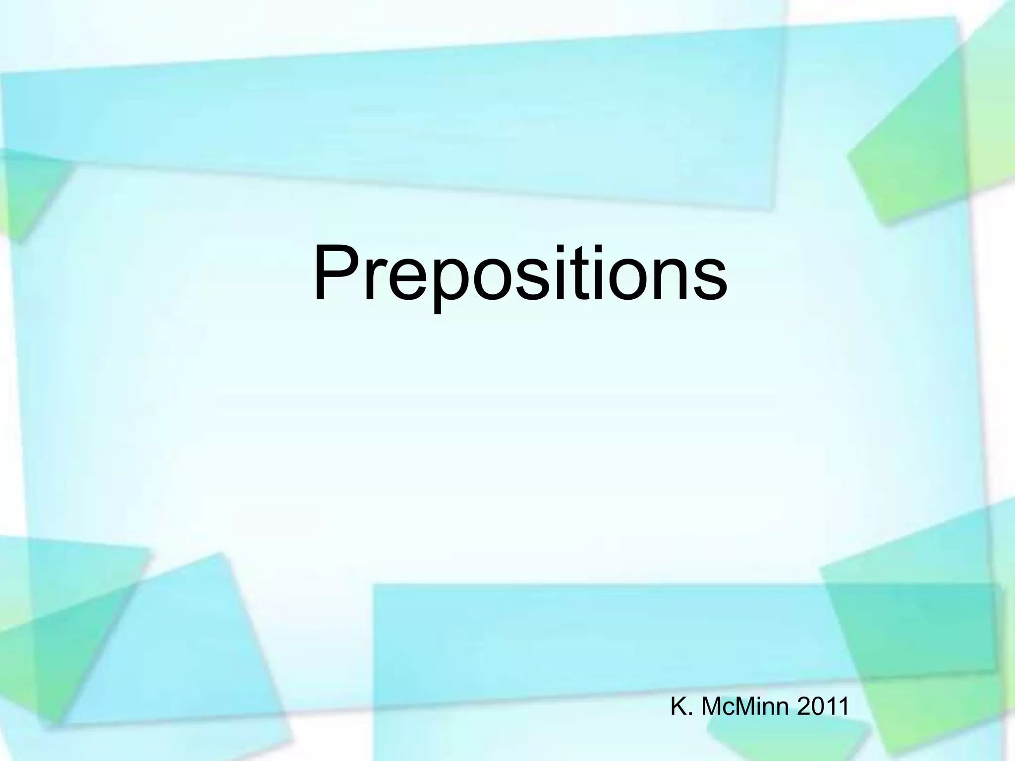 Preposition ppt | PPT