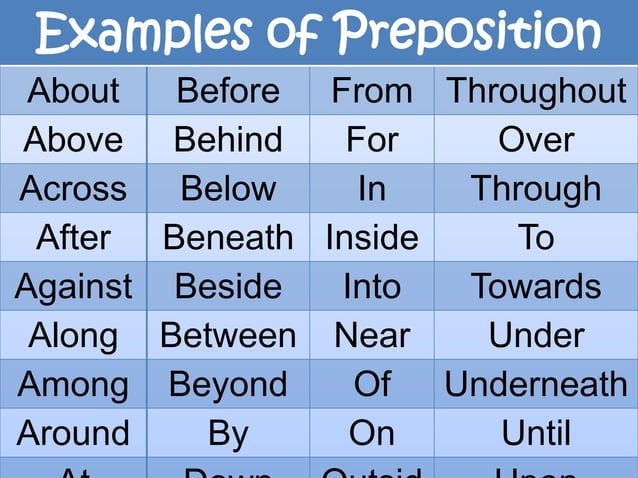 Preposition ppt | PPT
