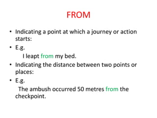 Preposition powerpoint for class 9....... | PDF