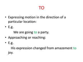 Preposition powerpoint for class 9....... | PDF