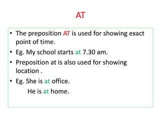 Preposition powerpoint for class 9....... | PDF