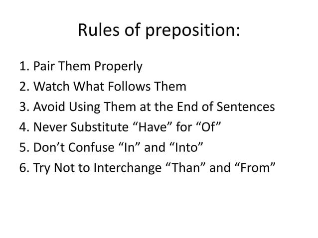 Preposition powerpoint for class 9....... | PDF
