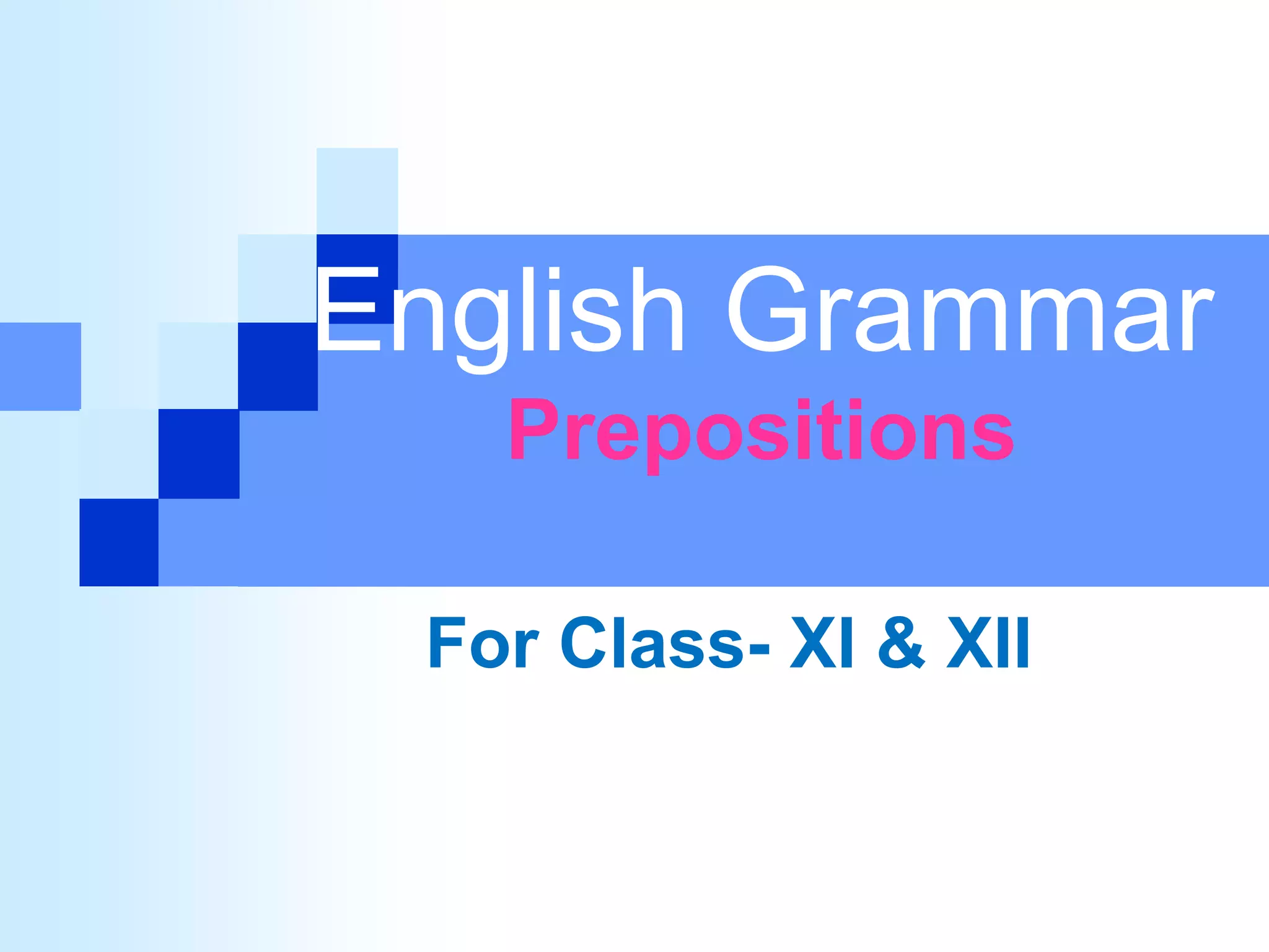 Rules of Preposition | PPT