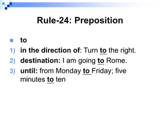 Rules of Preposition | PPT