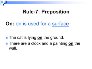 Rules of Preposition | PPT