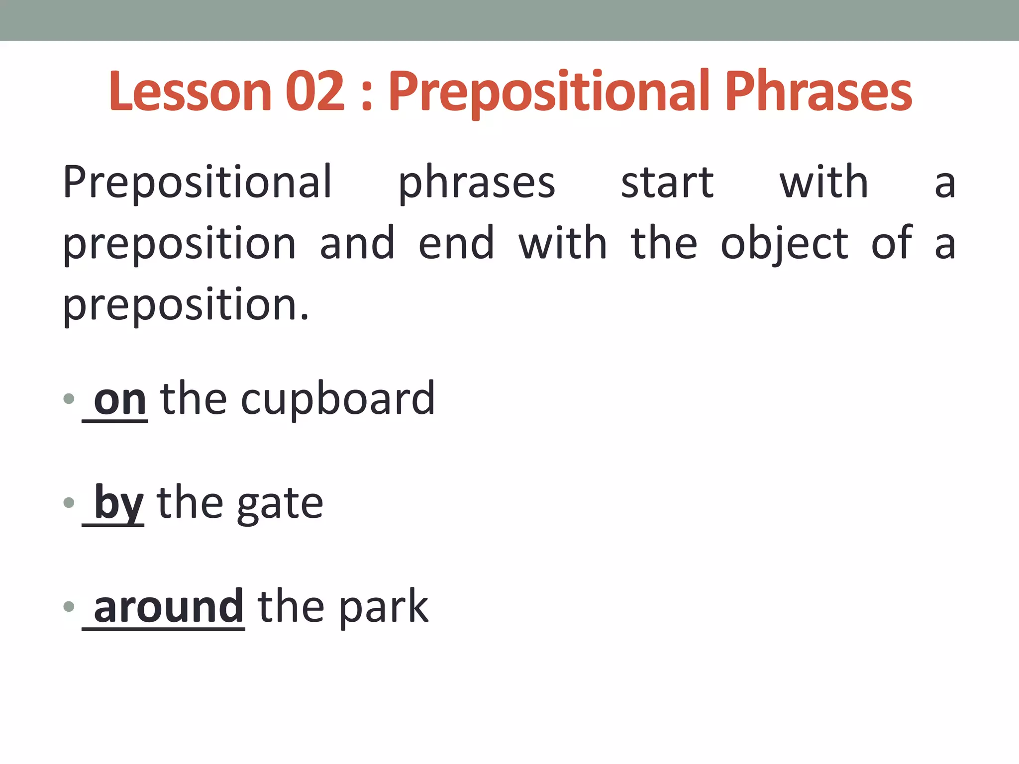 Preposition presentation | PPT | Free Download
