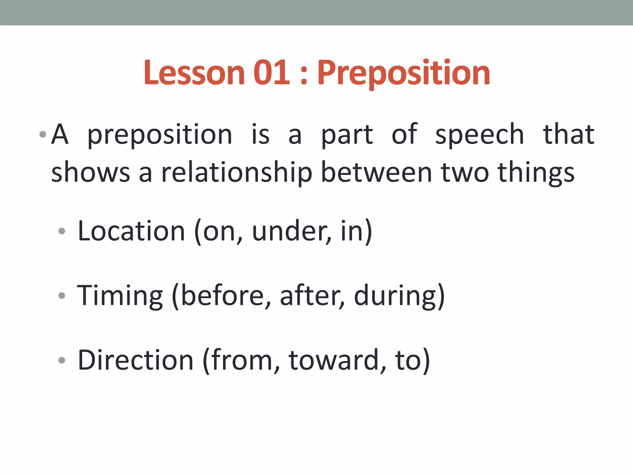 Preposition presentation | PPT