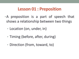 Preposition presentation | PPT