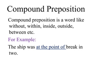 Preposition presentation | PPTX
