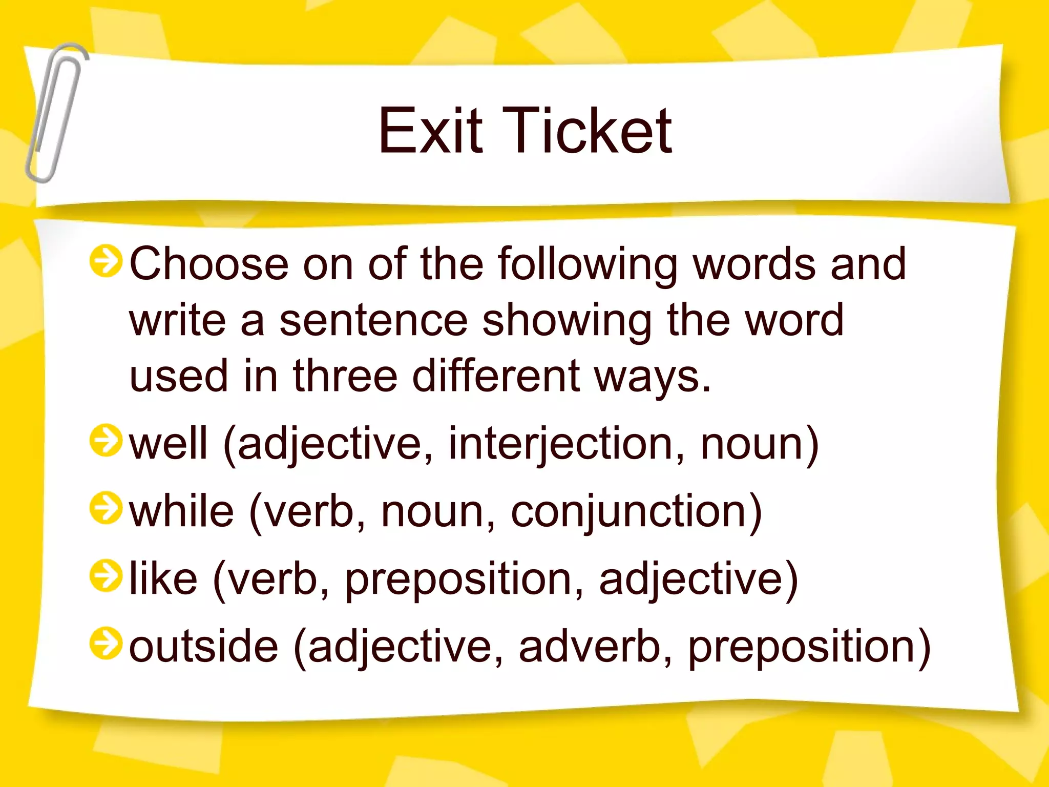 Prepositions with Pronouns, Conjunctions, and Interjections | PPT ...