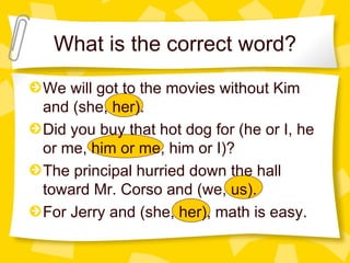 Prepositions with Pronouns, Conjunctions, and Interjections | PPT ...