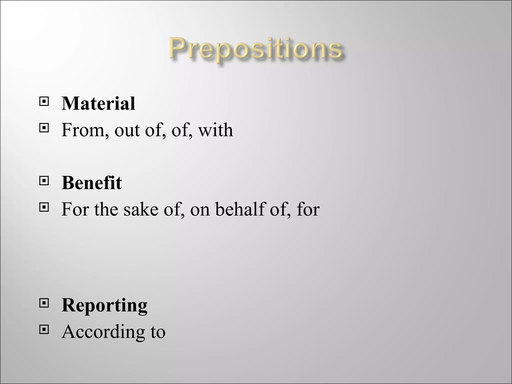 Prepositions | PPT