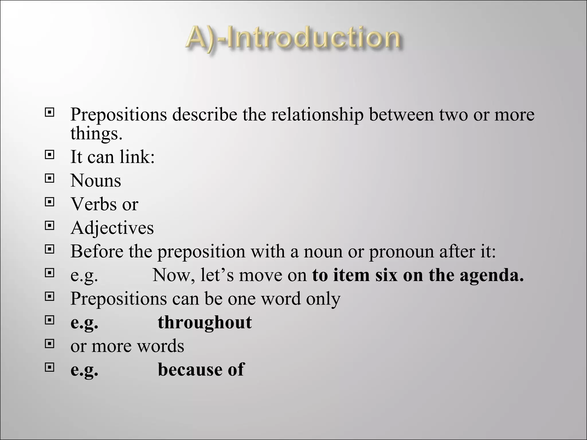 Prepositions | PPT