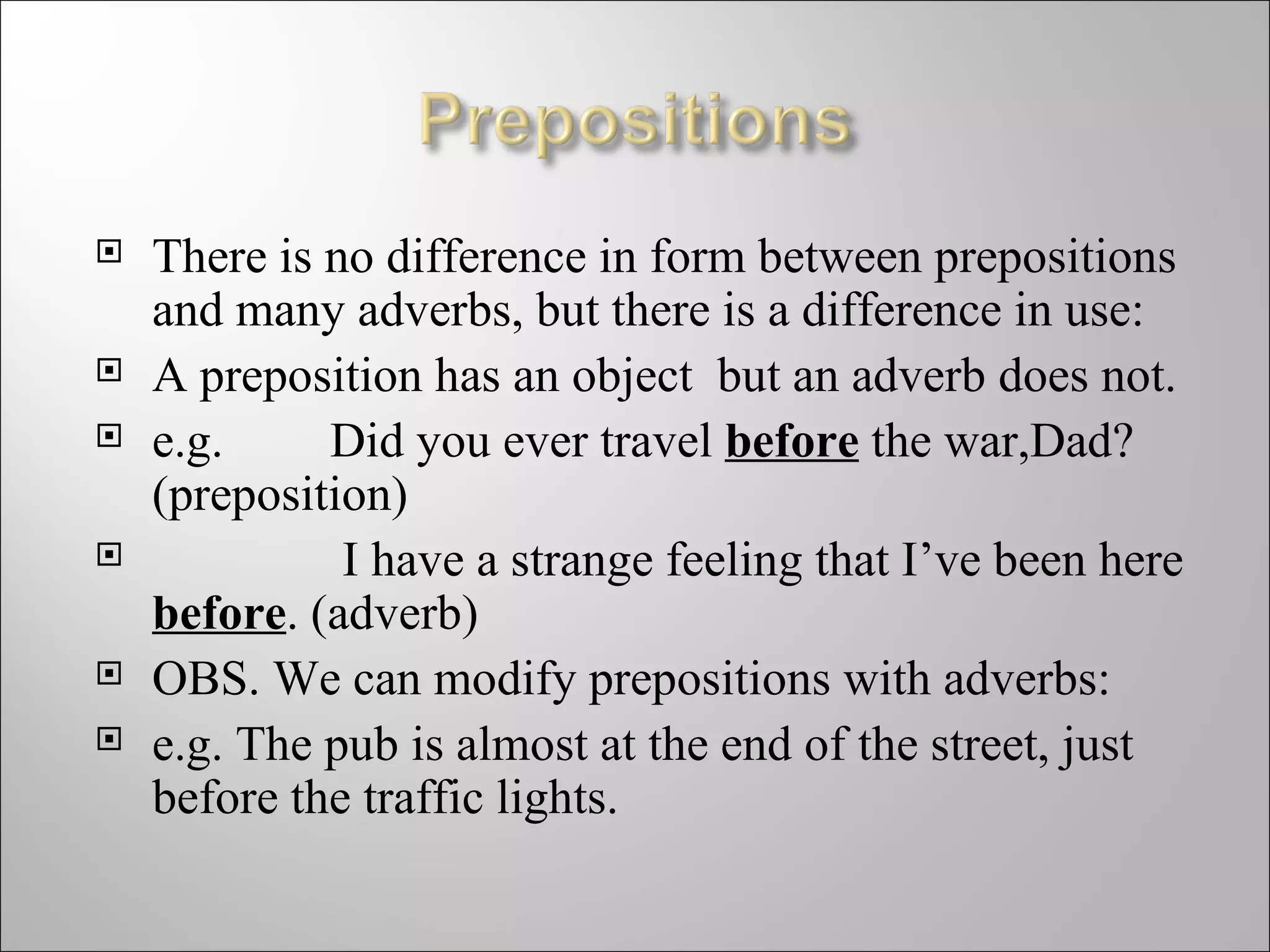 Prepositions | PPT