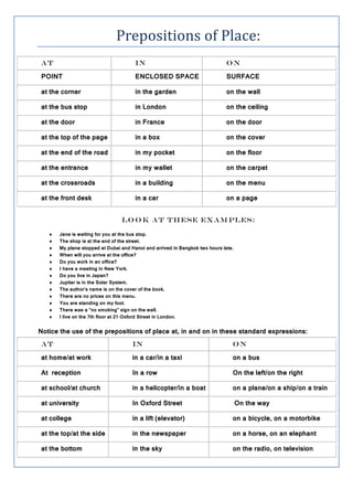Prepositions | PDF