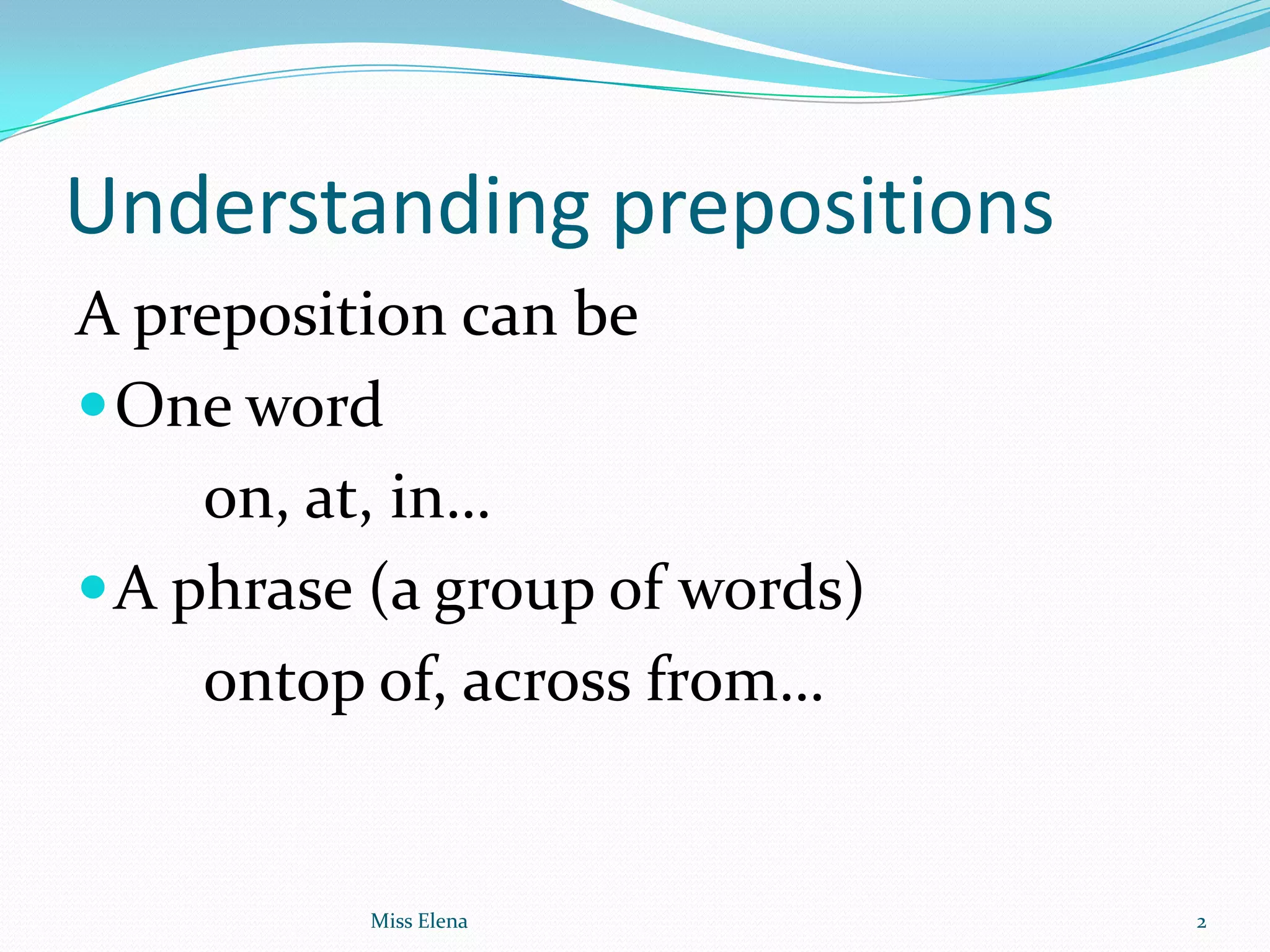 Prepositions | PPTX