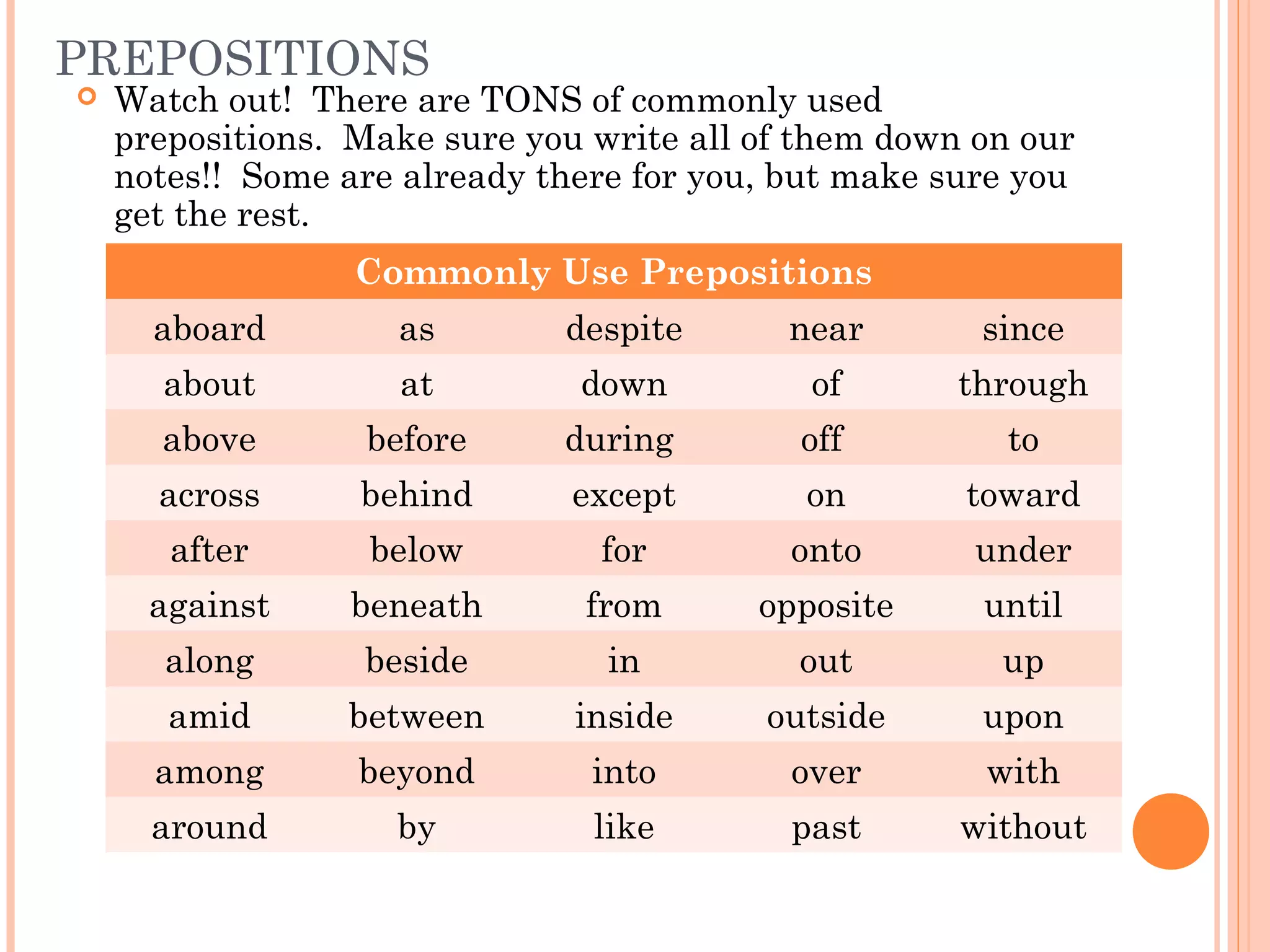 Prepositions | PPT