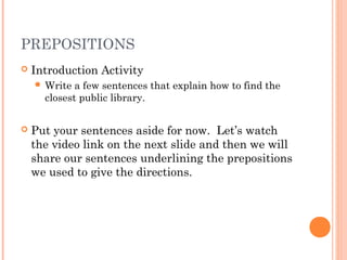 Prepositions | PPT