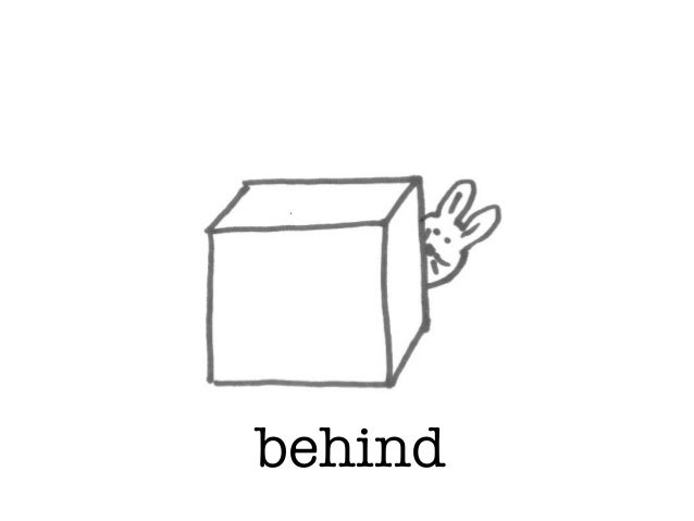 Behind Preposition Coloring Outline Tree Rabbit Pages Colouring ...