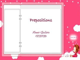 Prepositions | PPTX