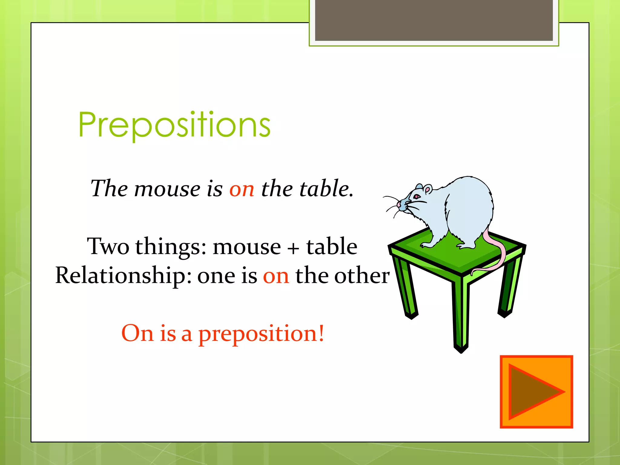 Prepositions | PPTX