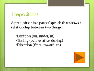Prepositions | PPTX | Track and Field | Sports