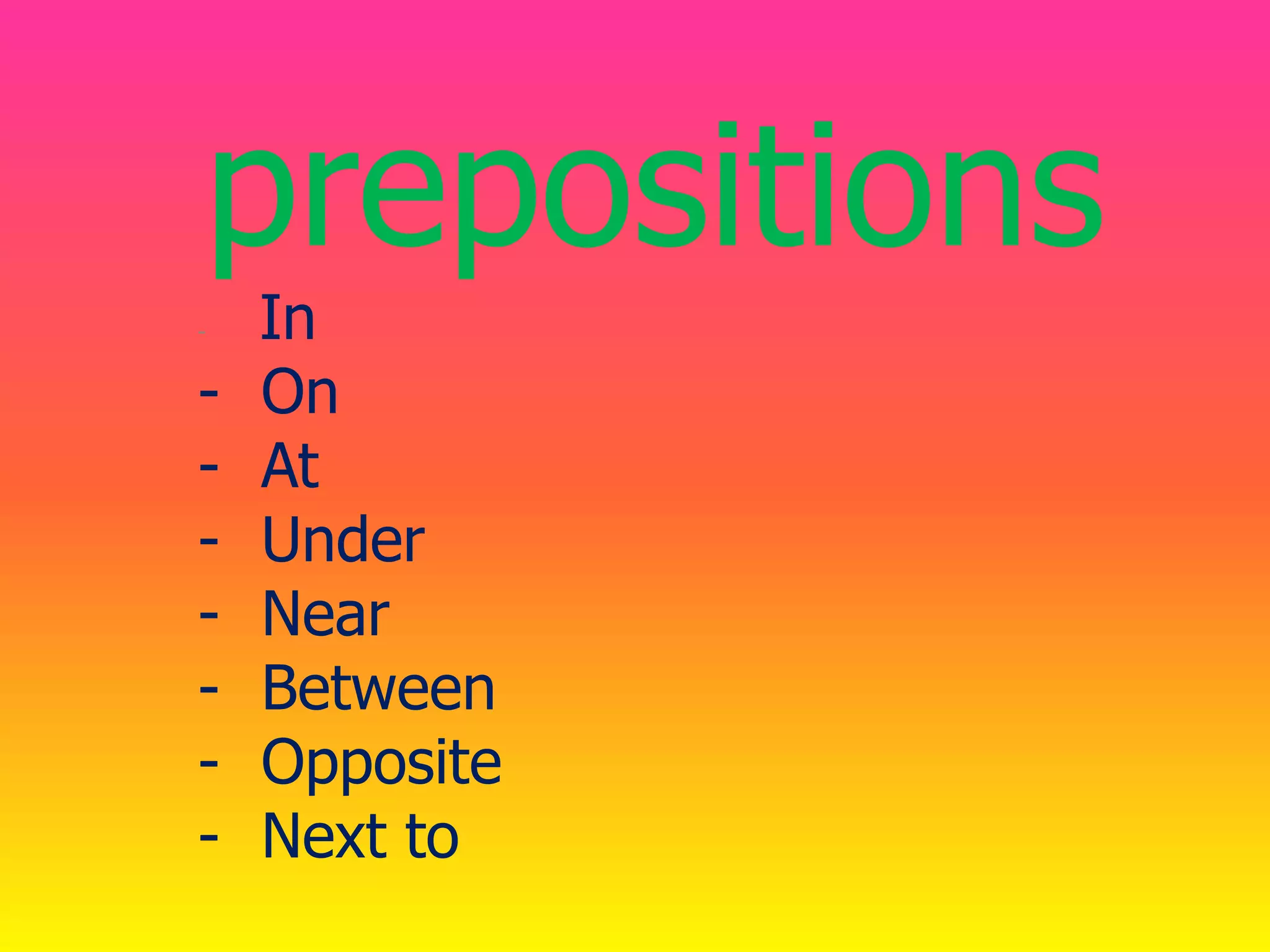 Prepositions | PPTX