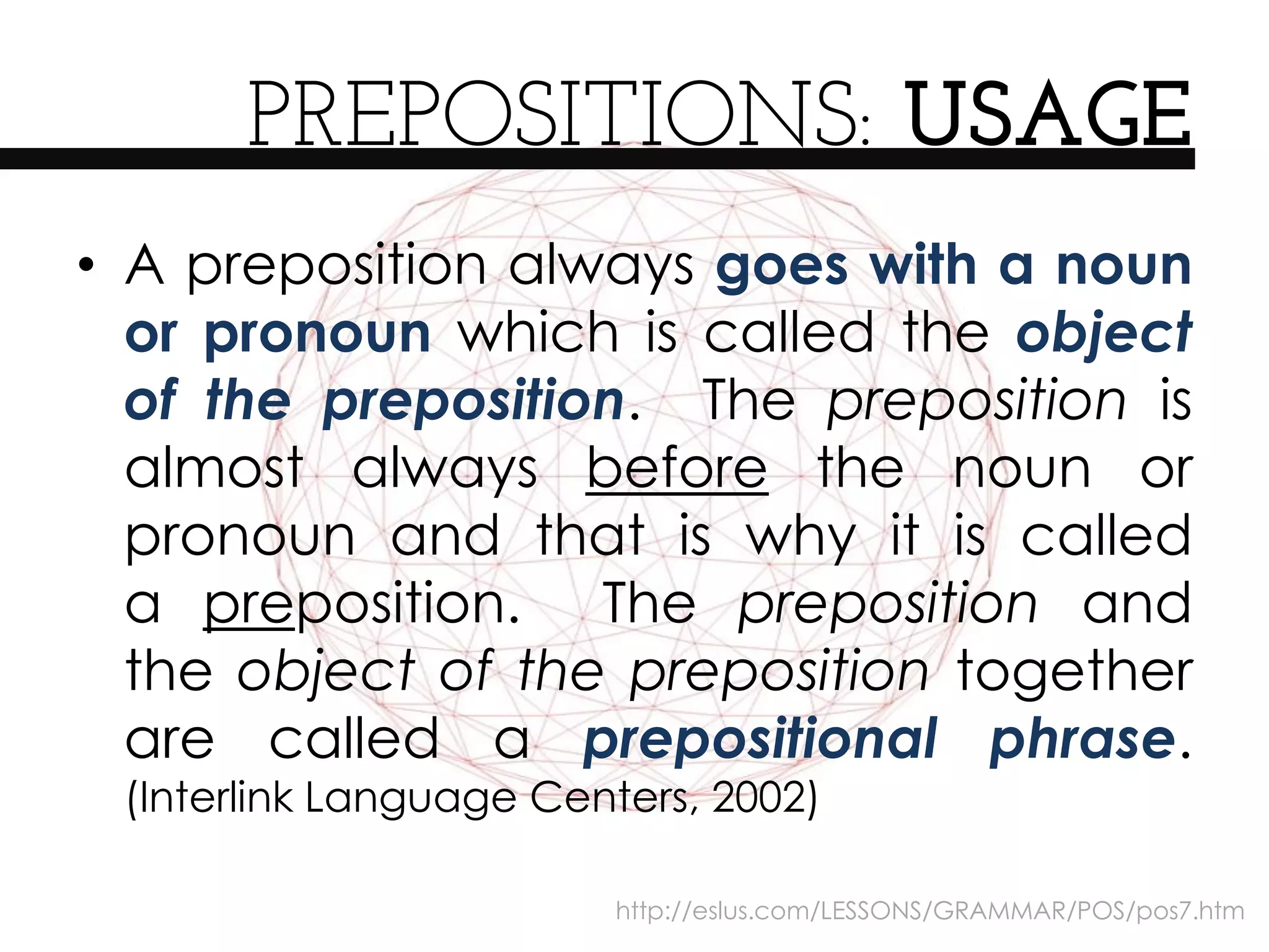 Prepositions | PDF