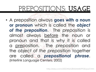 Prepositions | PPT