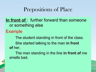Prepositions of Place | PPT