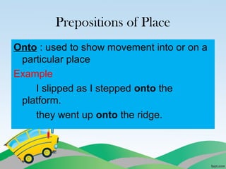 Prepositions of Place | PPT