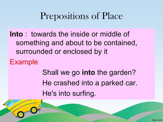 Prepositions of Place | PPT