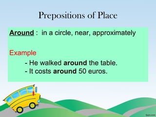 Prepositions of Place | PPT