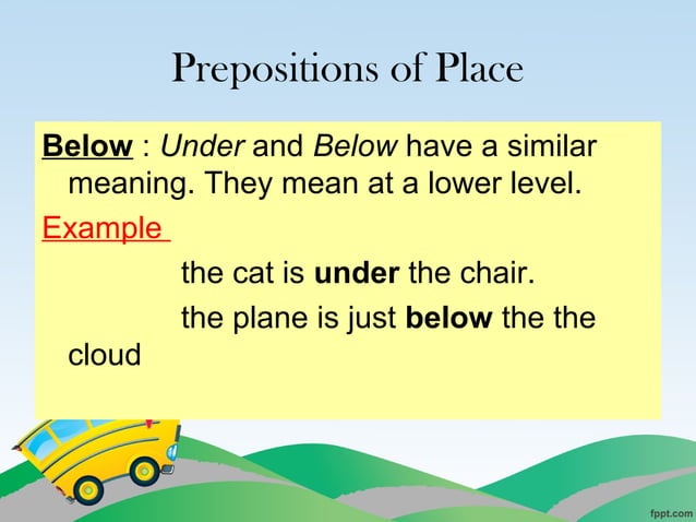 Prepositions of Place | PPT