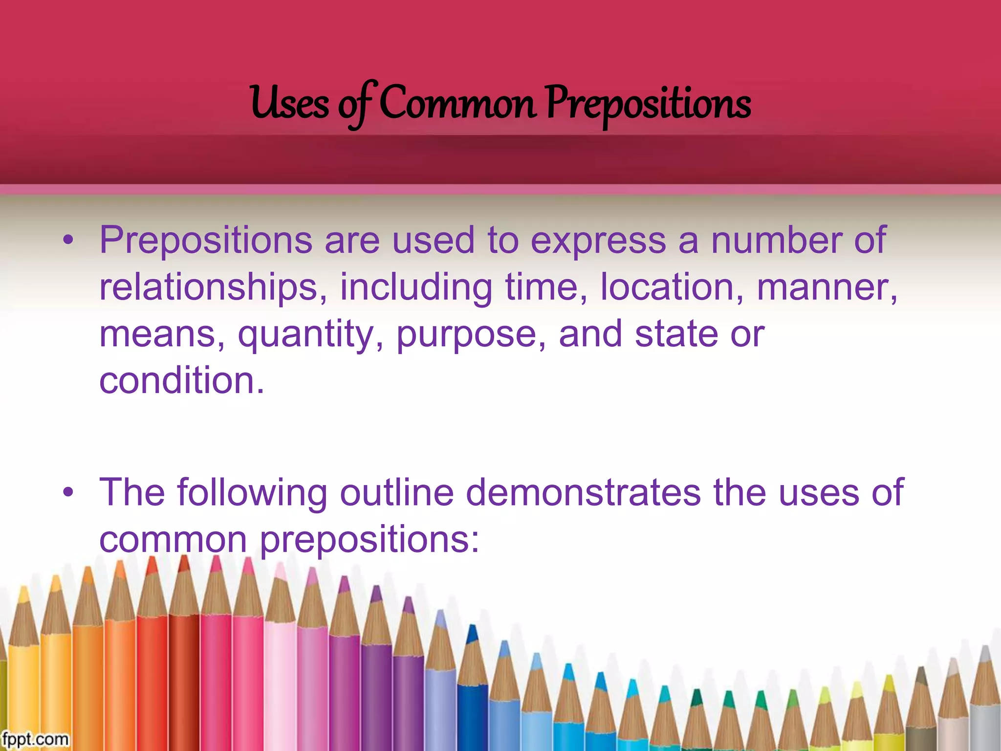 Prepositions | PPTX