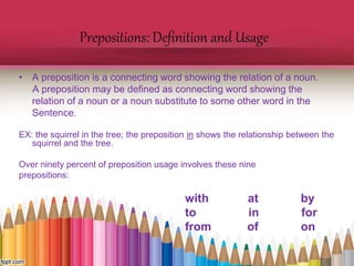 Prepositions | PPTX