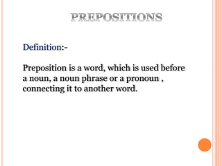 Prepositions | PPTX