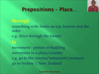 Prepositions - By Arundathie Abeysinghe | PPT
